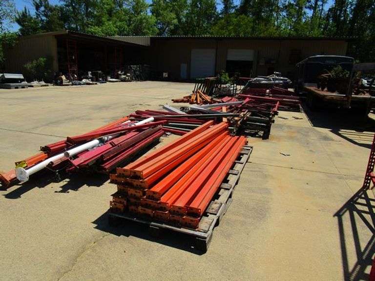 ASSORTED PALLET RACKS OUTSIDE IN YARD, (14) ARE ASSEMBLED, AND ...