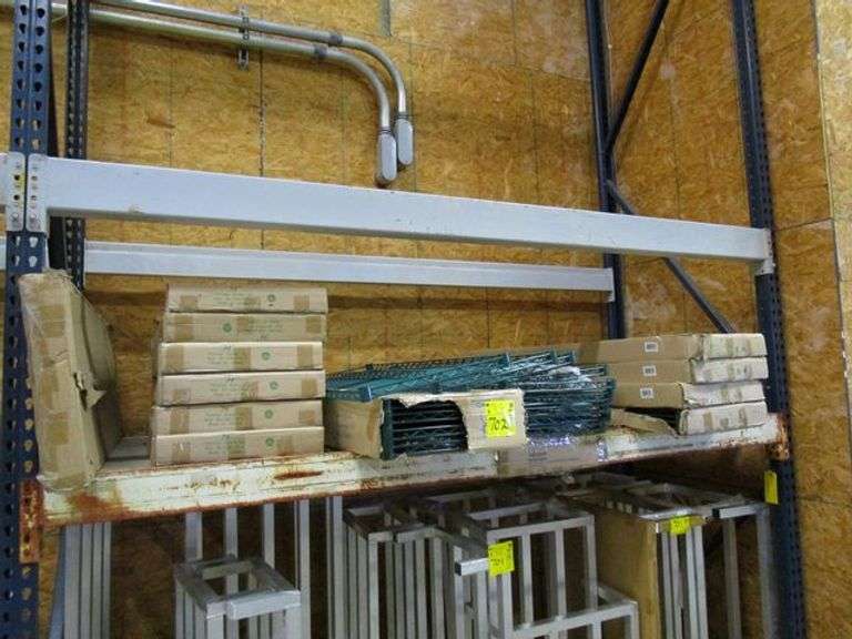CONTENTS ON PALLET RACK, ASSORTED BOXES OF 18" WIRE SHELVES - Rosen Systems