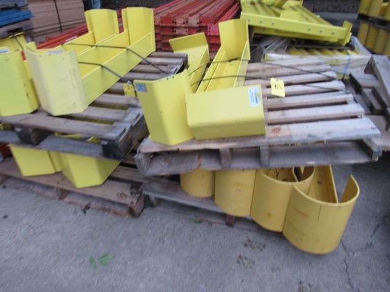 LOT, (5) PALLETS, ASSORTED YELLOW SAFETY RAILING AND CORNER PROTECTORS ...