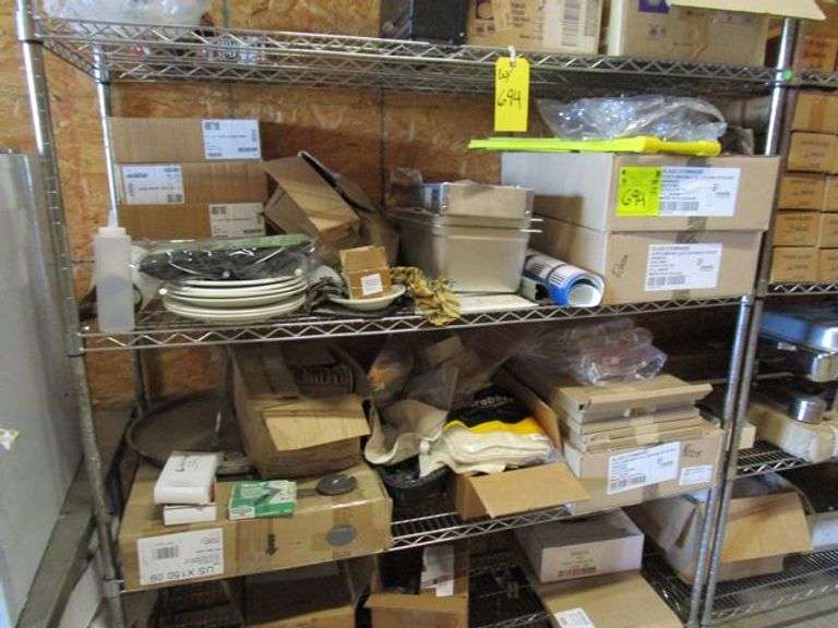 (2) WIRE RACKS AND CONTENTS INCLUDING ASSORTED SHARP BLADE, 6-WEDGE RO ...