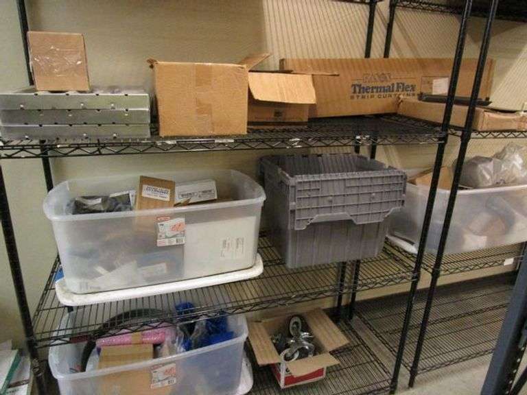 INVENTORY PARTS AND COMPONENTS ON (38) SHELVEING SECTIONS, INCLUDES ...