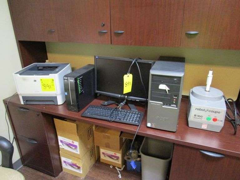 COMPUTER HARDWARE, INCLUDES (2) ACER PC'S, (2) MONITORS, HEWLETT ...