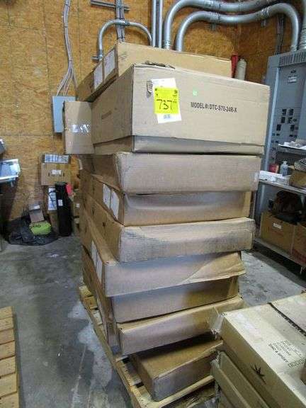 CONTENTS ON SKID, BOXES OF ASSORTED TABLES AS SHOWN - Rosen Systems
