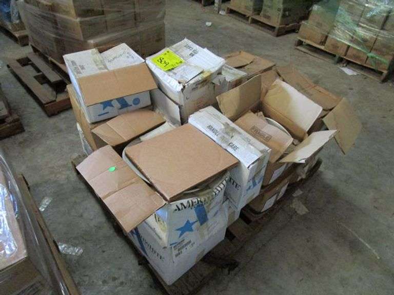 CONTENTS ON (3) SKIDS, INCLUDES ASSORTED GLASSWARE, PLATES IN BOXES AS ...