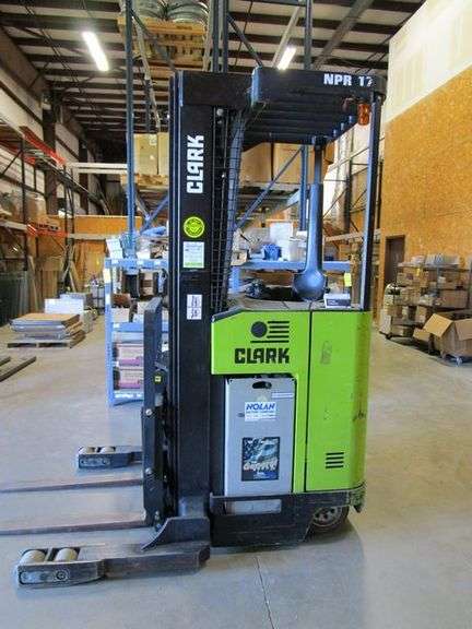 CLARK MDL. NPR17 STAND UP RIDER FORKLIFT, S.N NPR345-0480-9700FL ...
