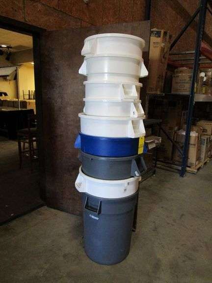 (9) ASSORTED TRASH CONTAINERS - Rosen Systems
