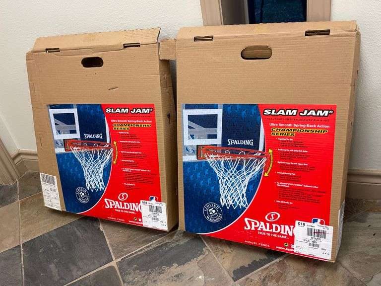 (2) SPALDING SLAM JAM BASKETBALL RIMS - Rosen Systems