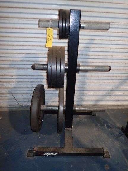 VERTICAL WEIGHT STAND W/ (9) ASSORTED WEIGHTS - Rosen Systems
