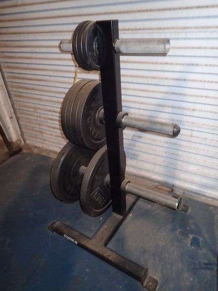 VERTICAL WEIGHT STAND W/ (9) ASSORTED WEIGHTS - Rosen Systems