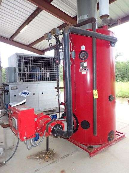 ALDRICH BOILER MODEL DG-900-G W/ WEBSTER COMBUSTION CYCLONETIC FORCED ...