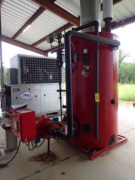 ALDRICH BOILER MODEL DG-900-G W/ WEBSTER COMBUSTION CYCLONETIC FORCED ...