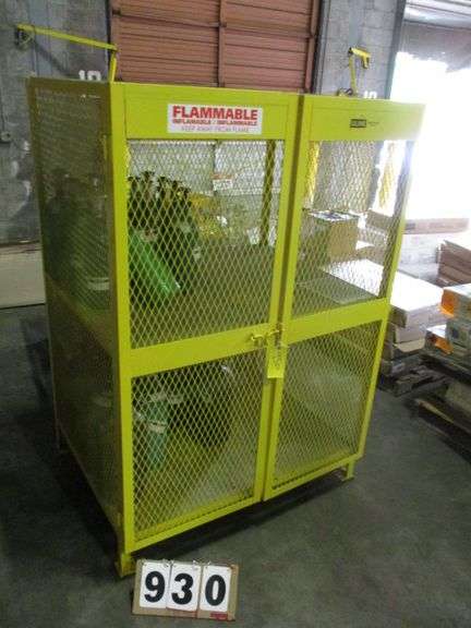 CAGE, 48" X 36" X 66", (16) 20-CU.FT. OXYGEN REFILL BOTTLES INCLUDED ...