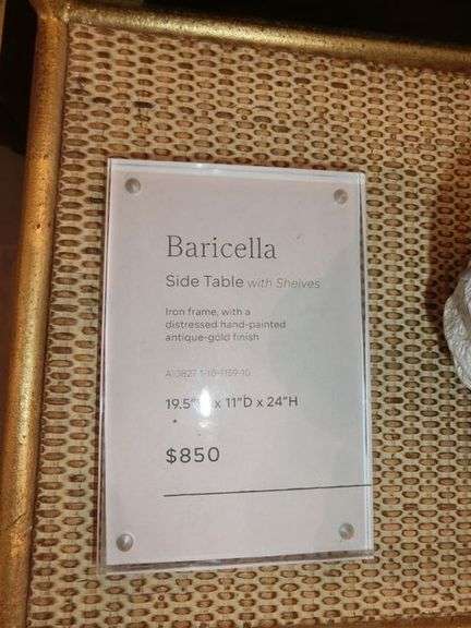 BARICELLA SIDE TABLE 11" X 19.5" X 24" HIGH - Rosen Systems