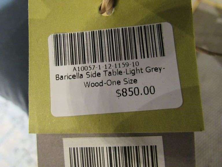 BARICELLA SIDE TABLE - LIGHT GREY/WOOD - Rosen Systems