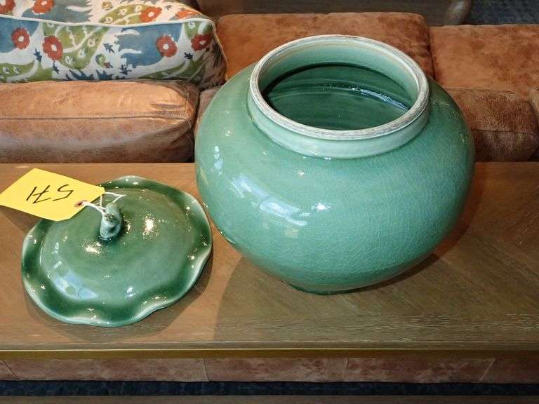 MARANKA LIDDED POT - JADE - Rosen Systems