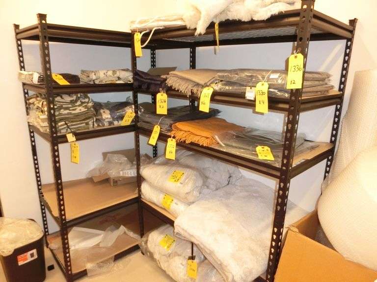 SHELVING SECTIONS, EACH 48" X 24" X 72" HIGH, SHELVES, (sold 2x the ...