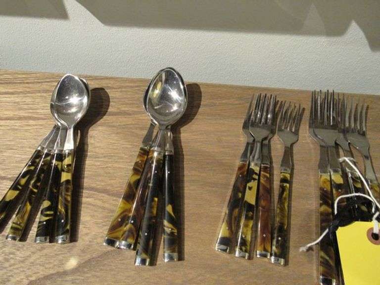 ESIO 28 PC FAUX TORTOISE SHELL CUTLERY SET - Rosen Systems