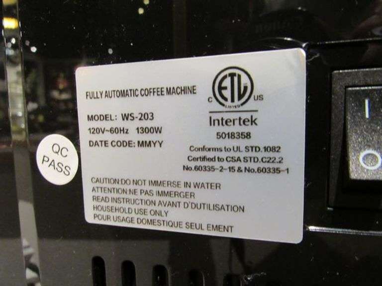 INTERTEK MCILPOOG FULLY AUTOMATIC COFFEE MACHINE MDL WS-203 - Rosen Systems