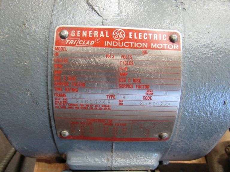 (1) INDUCTION MOTOR GE 1-HP 3-PHASE AND (1) CRAFTSMAN MOTOR 1-HP ...