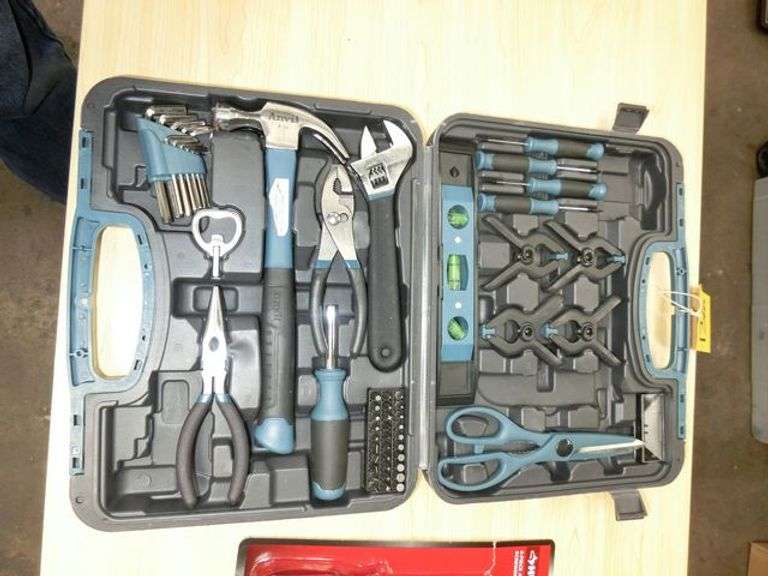 LOT, (1) ANVIL 76-PC HOME OWNER TOOL SET #649170 AND (1) ASSORTED SCREW ...