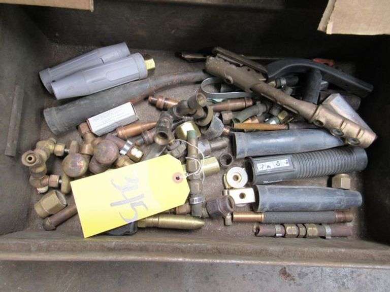 (2) CARDBOARD BOXES AND (1) METAL BOX WITH ASSORTED CUTTING TORCH AND ...