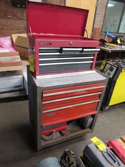 CRAFTSMAN TOOL BOX WITH STACK-ON TOOL BOX INCLUDING TOOLS AS SHOWN ...