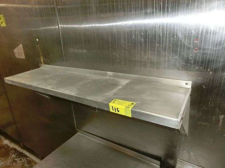 12" X 48" WALL MOUNTED STAINLESS STEEL SHELF - Rosen Systems