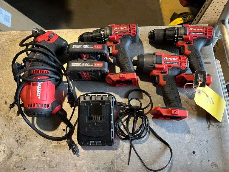 Bauer - Drill Set, Lot Includes 3/8" Close Quarters Drill, (2) 1/2 ...