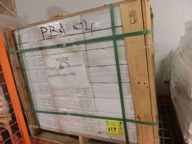 PARTIAL PALLET OF APPROX. (48) CARTONS PBA-304 JUPT LUMIERE 300 X 300 X ...