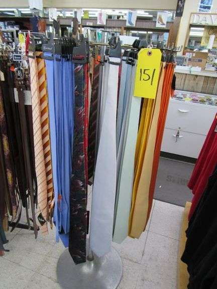 (1) ROTATING DISPLAY WITH APPROX. (70) ASSORTED TIES - Rosen Systems