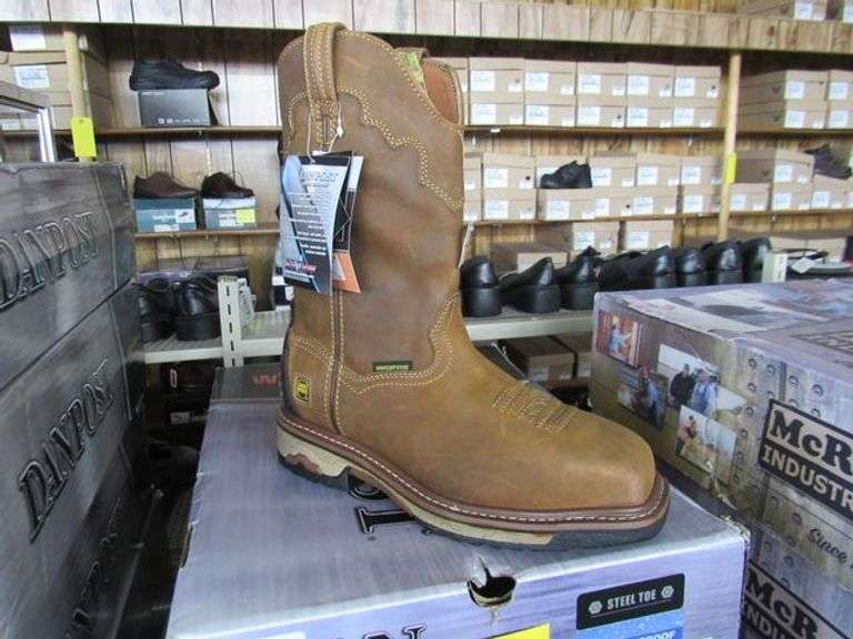 MEN'S WORK BOOTS DAN POST STEEL TOE TAN SIZE 9 - Rosen Systems