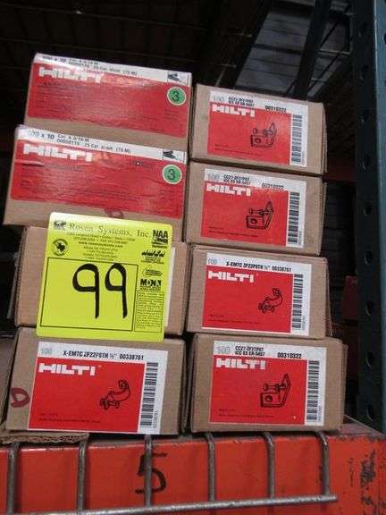 LOT, (15) BOXES ASSORTED HILTI CLIPS AS SHOWN - Rosen Systems