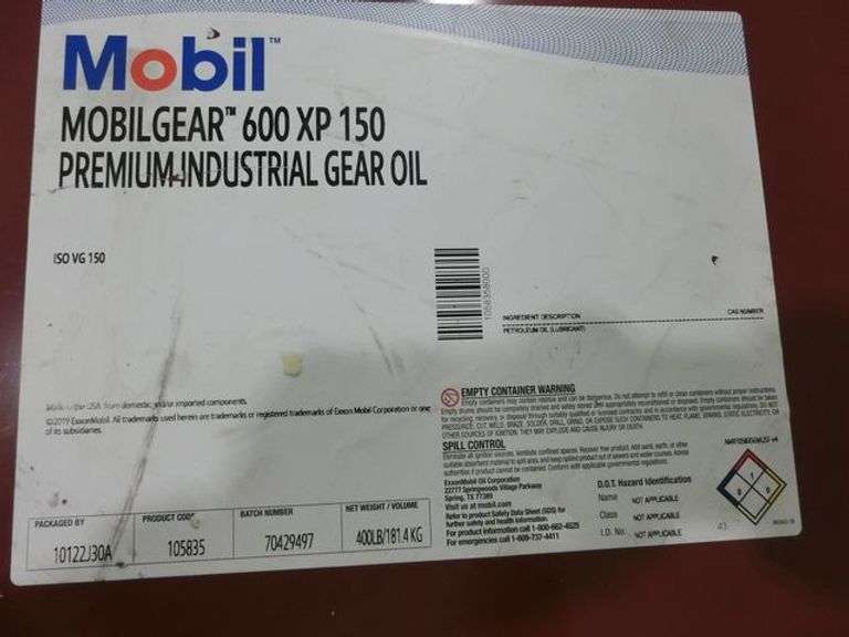 50-GALLON DRUM OF MOBILE MOBILE GEAR 600XP150 PREMIUM INDUSTRIAL GEAR ...