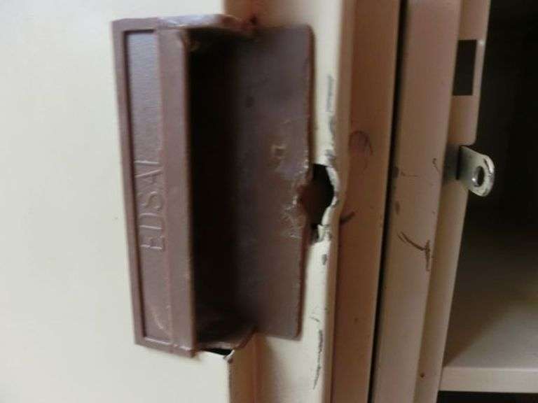 METAL LOCKERS - (12) UNITS *DAMAGED AS SHOWN* APPROX. 24" X 19" X 72 ...