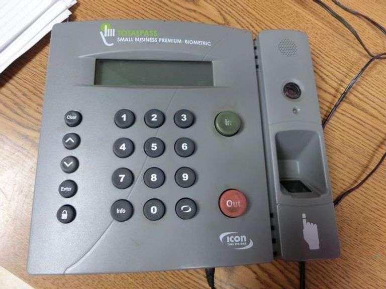 TOTAL PASS BIOMETRIC EMPLOYEE TIME CLOCK B006-212-158 *NO KEY* - Rosen ...