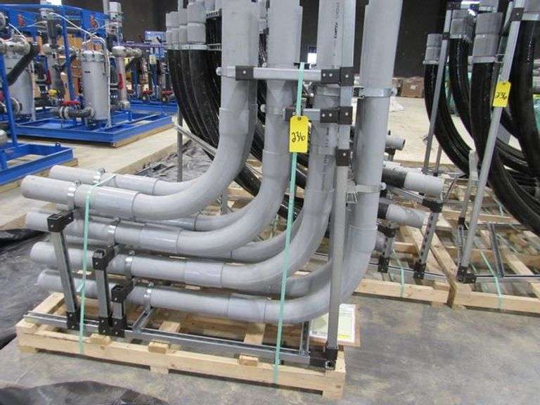 LOT, (9) 45° DUCT BANK RACKS WITH FRE COMPOSITES DB 2 PVC #30-4030R48 ...