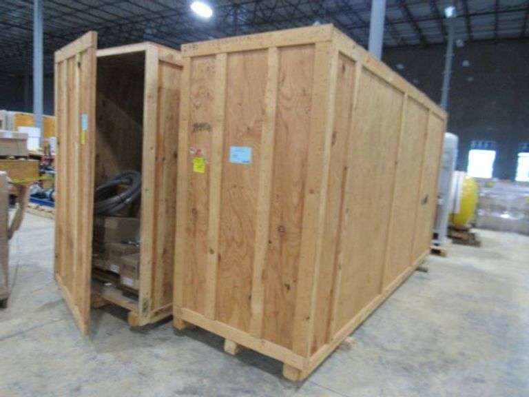 LOT, (2) LARGE WOOD CRATES SUEZ WATER TECHNOLOGIES INCLUDES (6 ...