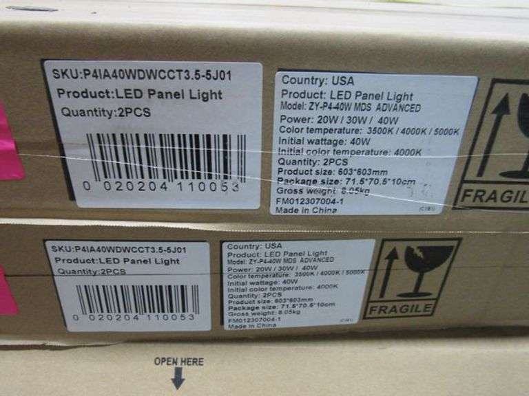 (1) PALLET, WITH (9) ASSORTED LIGHTS, (2) BOXES, 4' FLUORESCENT LAMPS ...