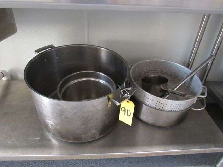 LOT OF ASSORTED COMMERCIAL COOKING POTS - Rosen Systems