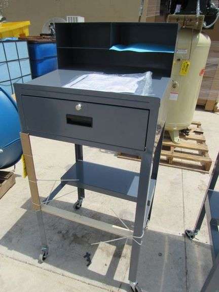 22" PORTABLE FOREMAN'S DESK, METAL, NEVER USED - Rosen Systems