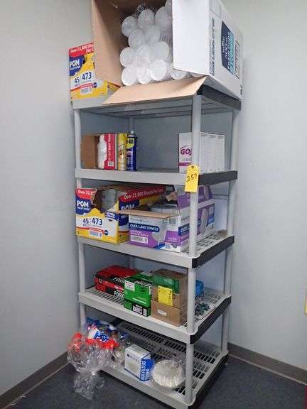 PLASTIC STORAGE RACK W/ CONTENTS - Rosen Systems