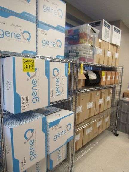 CONTENTS OF (2) SECTIONS OF SHELVING INCLUDING ASSORTED BUBBLE SHIPPERS ...