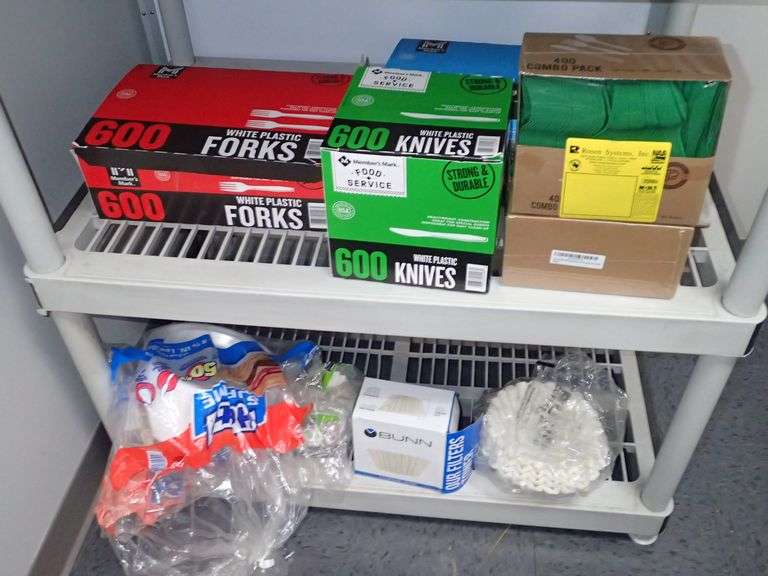 PLASTIC STORAGE RACK W/ CONTENTS - Rosen Systems