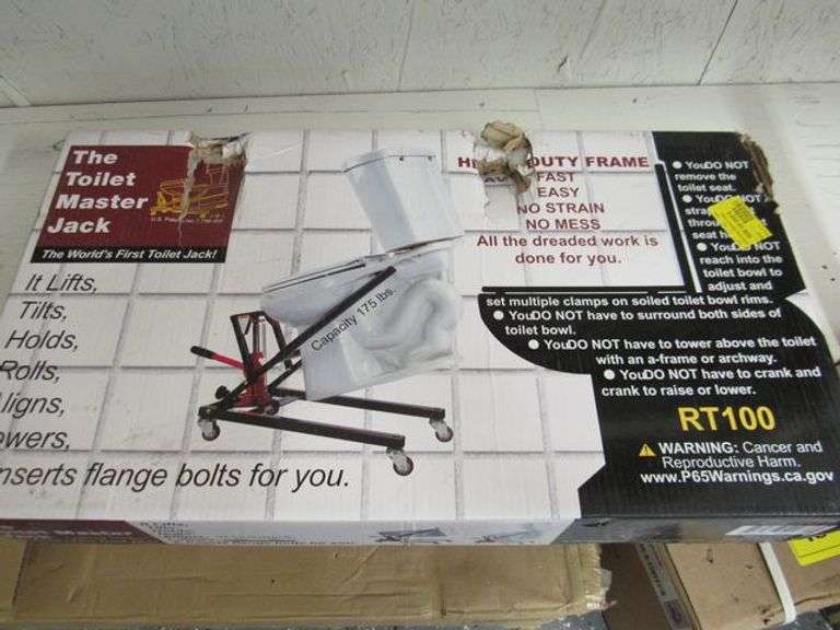 THE TOILET MASTER JACK, RT100, 175 LB CAPACITY, IN BOX, (sold 2x the ...