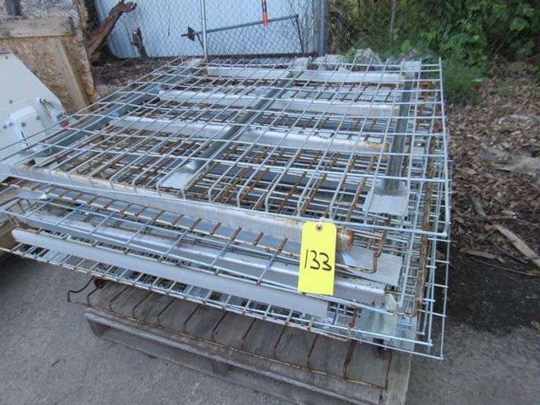 (1) PALLET, APPROX. (14) WIRE DECKING INSERTS FOR PALLET RACKING ...
