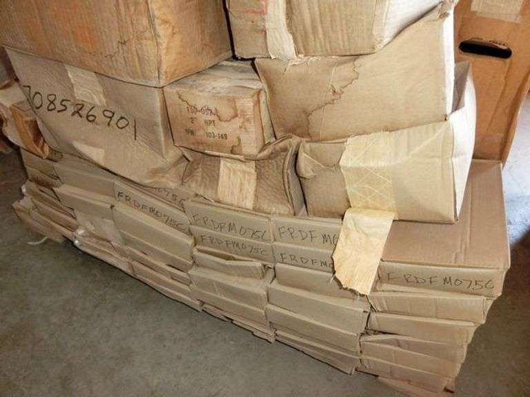 PALLET, ASSORTED FUEL INDUSTRIAL PARTS, CAPACITORS, COVERS, METER ...
