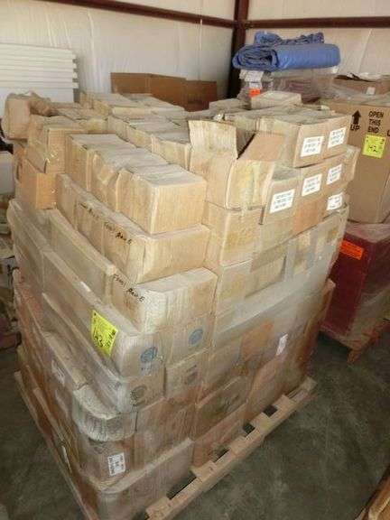 PALLET, ASSORTED FILTERS, CIM TEK FLOW FITTINGS 50032 AND CIM TEK ...