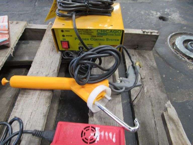 POWDER COATING SYSTEM CHICAGO ELECTRIC 120-VOLT, 94244 WITH FOOT PEDAL ...