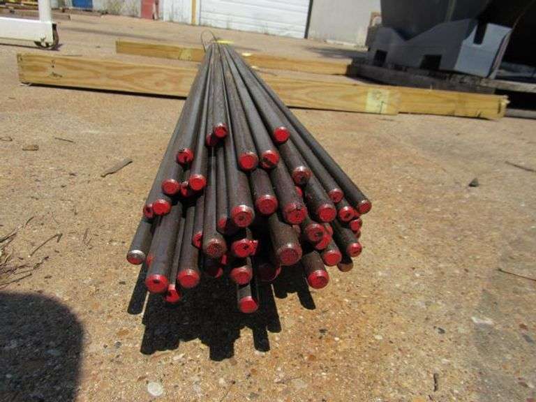 (1) BUNDLE RAW MATERIAL, METAL RODS ROUND APPROX. 144" X 1/2" - Rosen ...