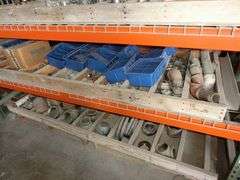 CONTENTS OF (5) SECTIONS OF PALLET RACKING INCLUDING ASSORTED HARDWARE ...